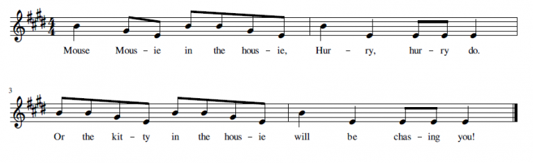 Mouse Mousie – Sing Solfa